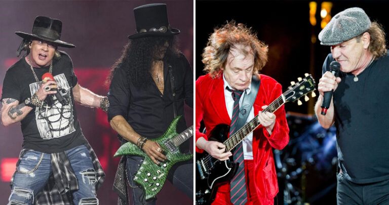 Mira a Guns N' Roses hacer un cover de "Back In Black" de AC/DC por ...
